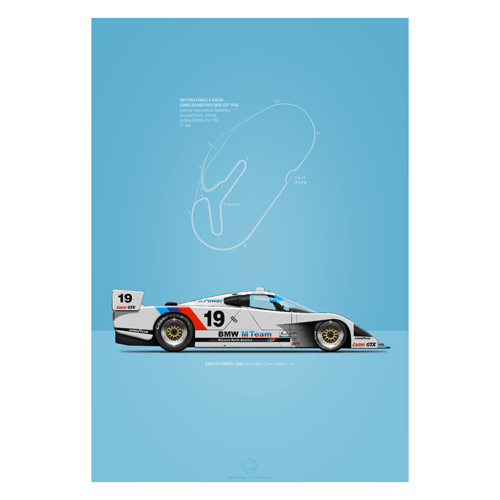 BMW MARCH 86G DAYTONA SPEEDWAY 1986 WALL ART - Moto-Hub