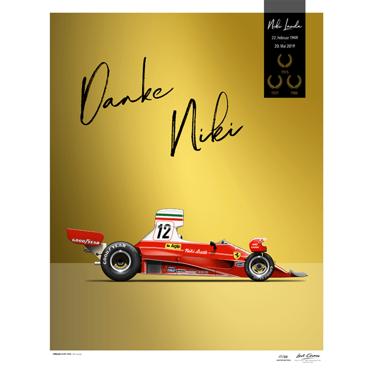 FERRARI 312T DANKE NIKI WALL ART - Moto-Hub