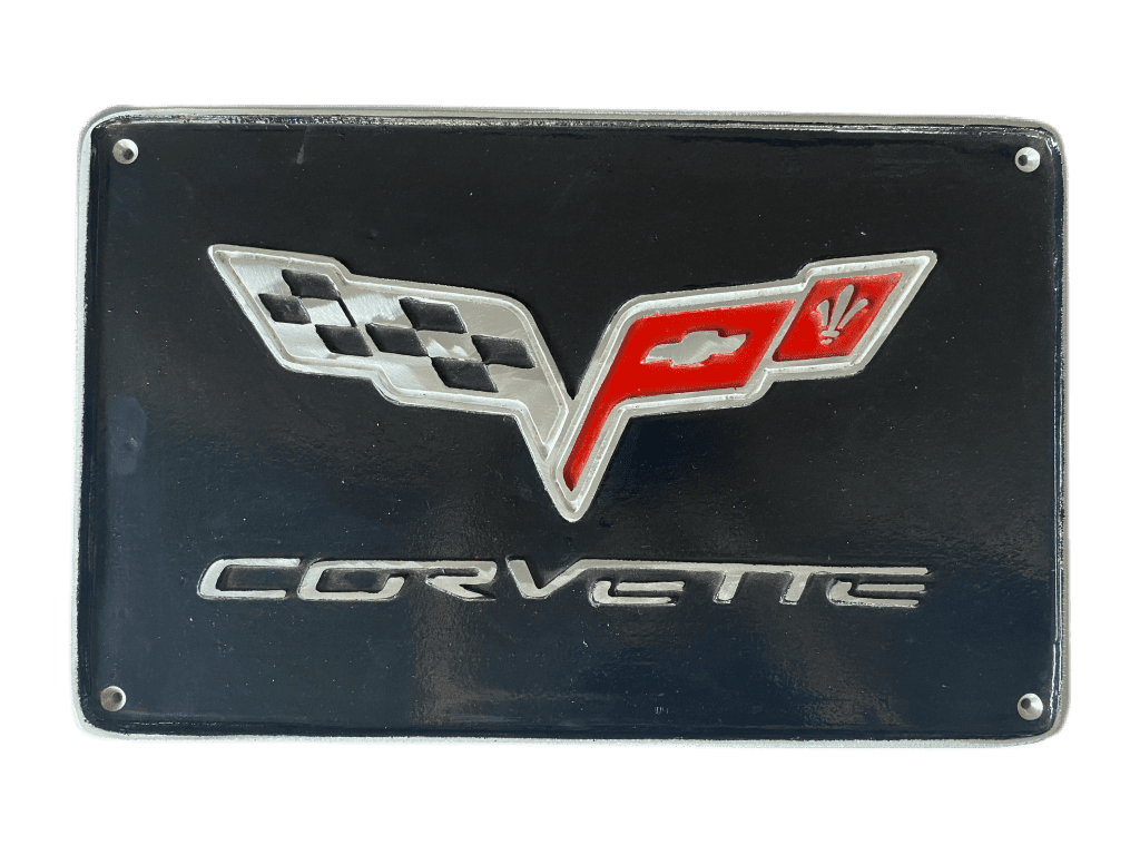 Corvette Vintage Cast Aluminium Sign - Moto-Hub