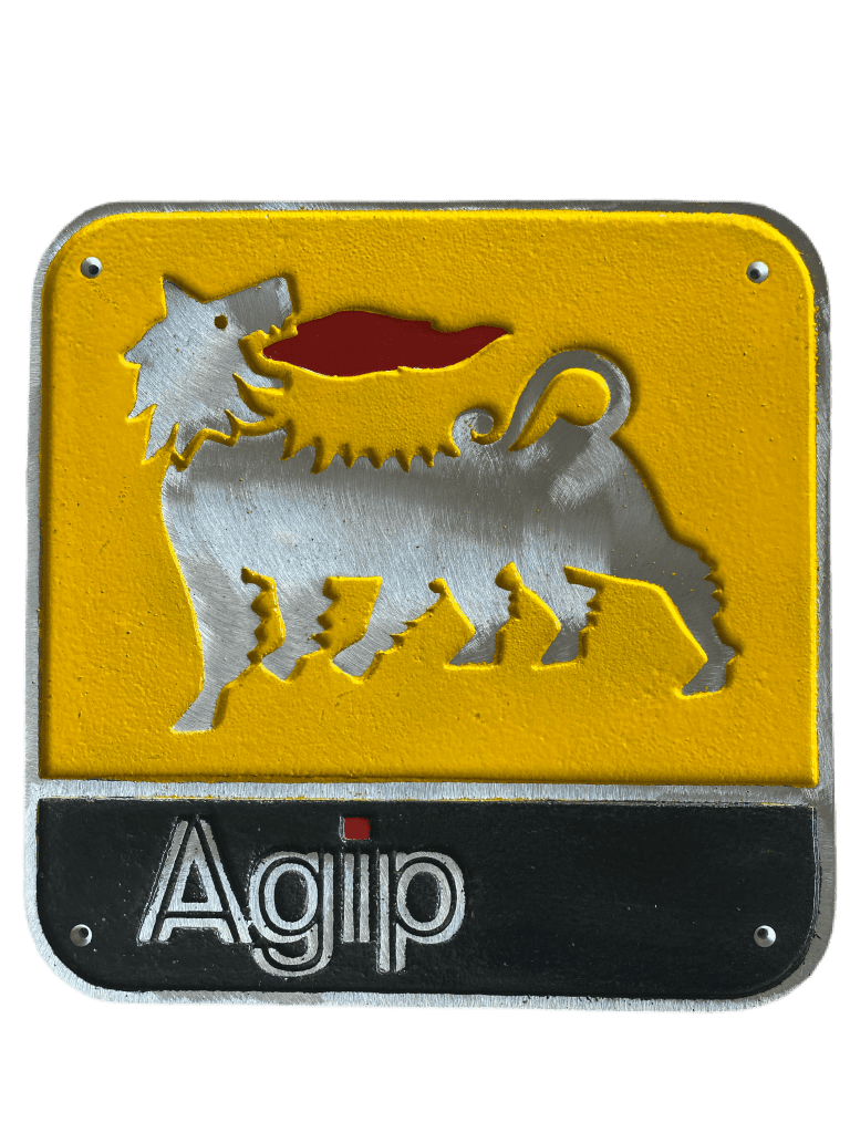 Agip Vintage Cast Aluminium Sign - Moto-Hub